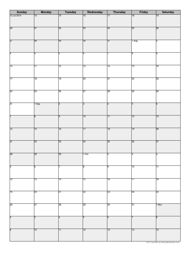 2014-2015 PDF Calendar Dates | PDF