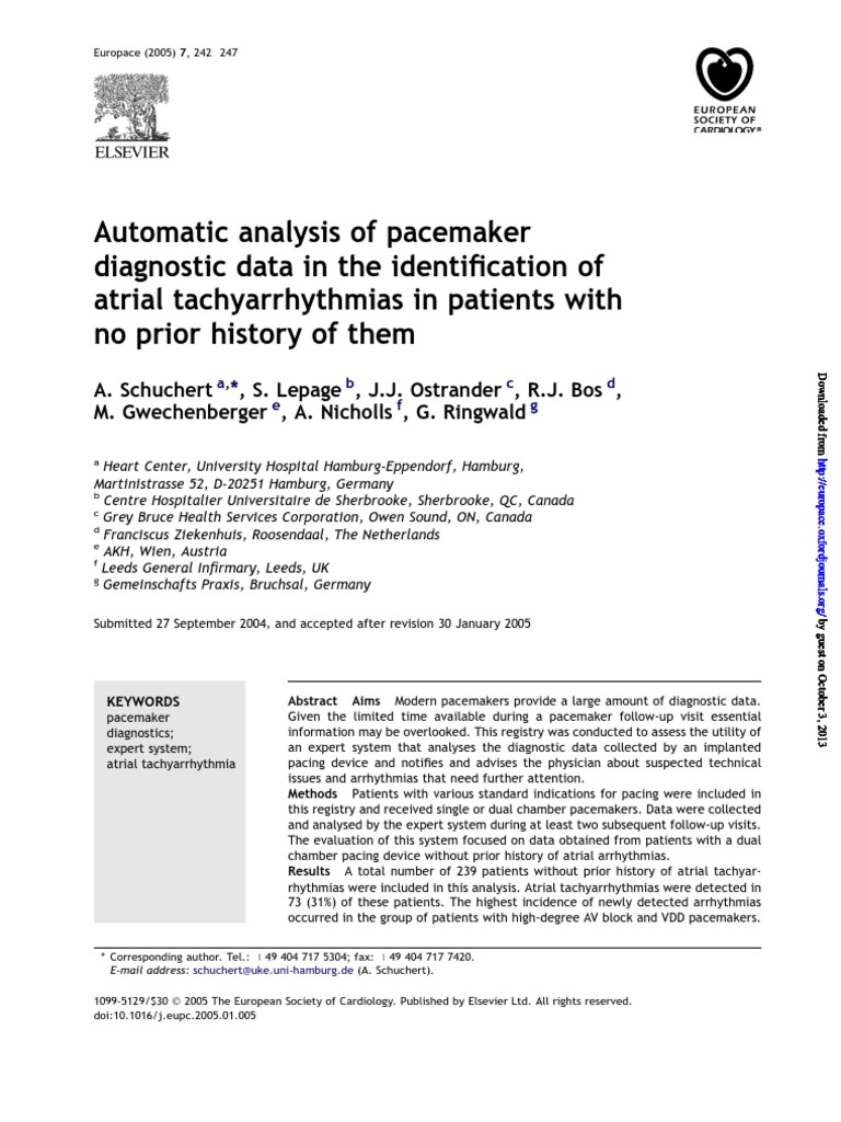 Pacemaker Data Collection From Device | Download Free PDF | Artificial ...