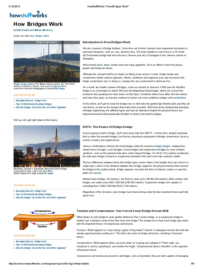 HowStuffWorks - How Bridges Work | PDF | Bridge | Truss