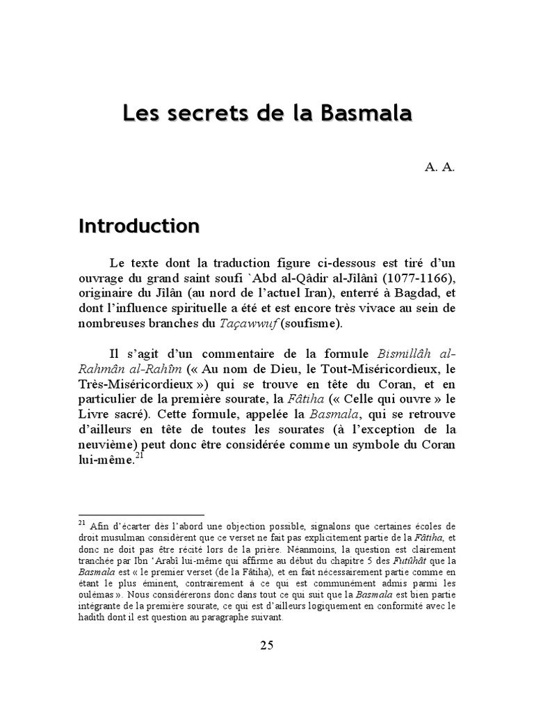 Les Secrets de La Basmala PDF | PDF
