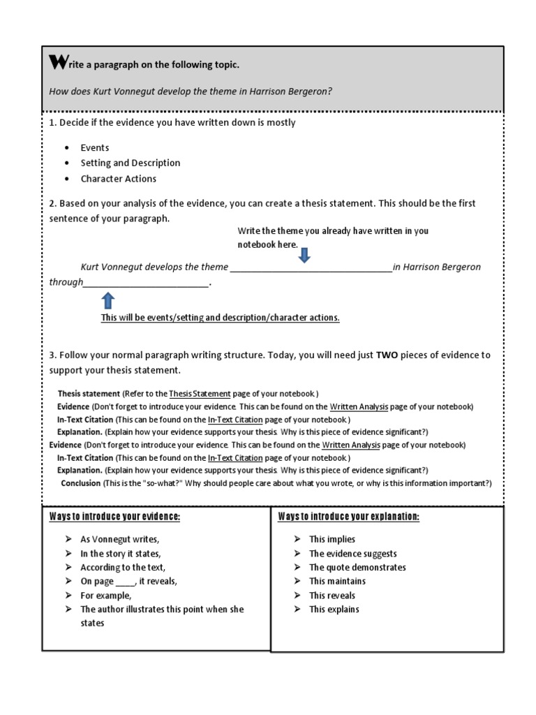 Analyzing Themes in Harrison Bergeron | PDF