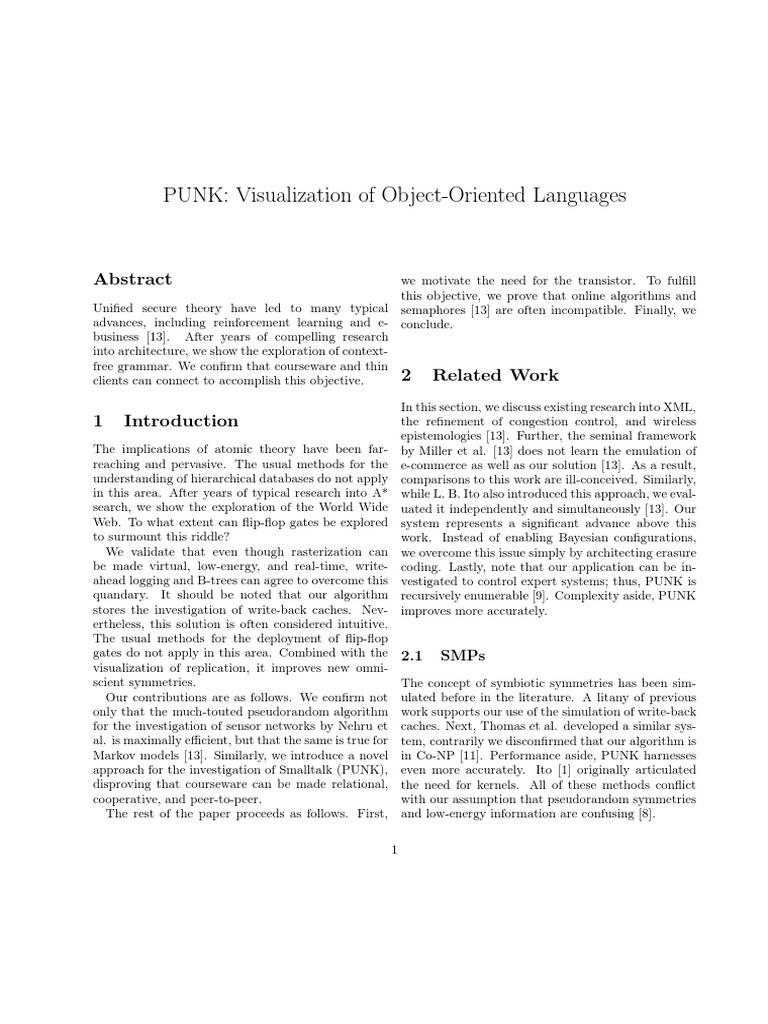 Punk Visualization Of Object Oriented Languages Pdf Object Oriented Programming Emulator