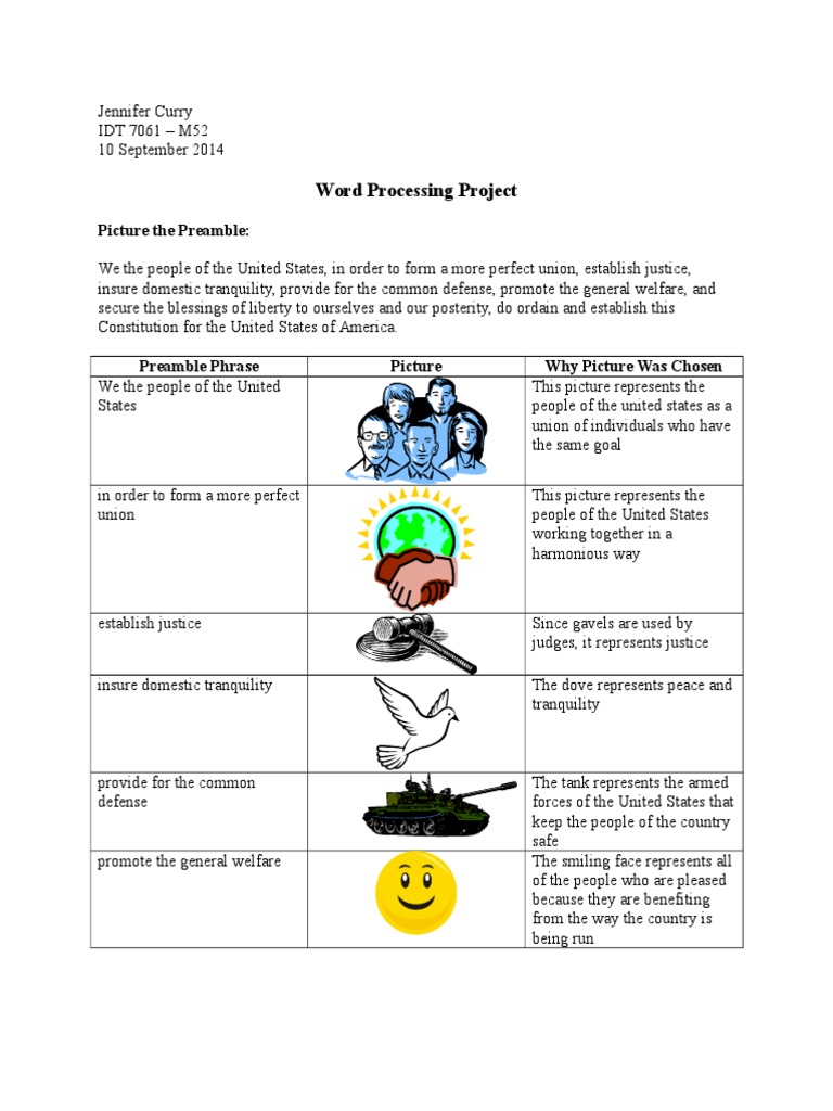 Word Processing Project | PDF