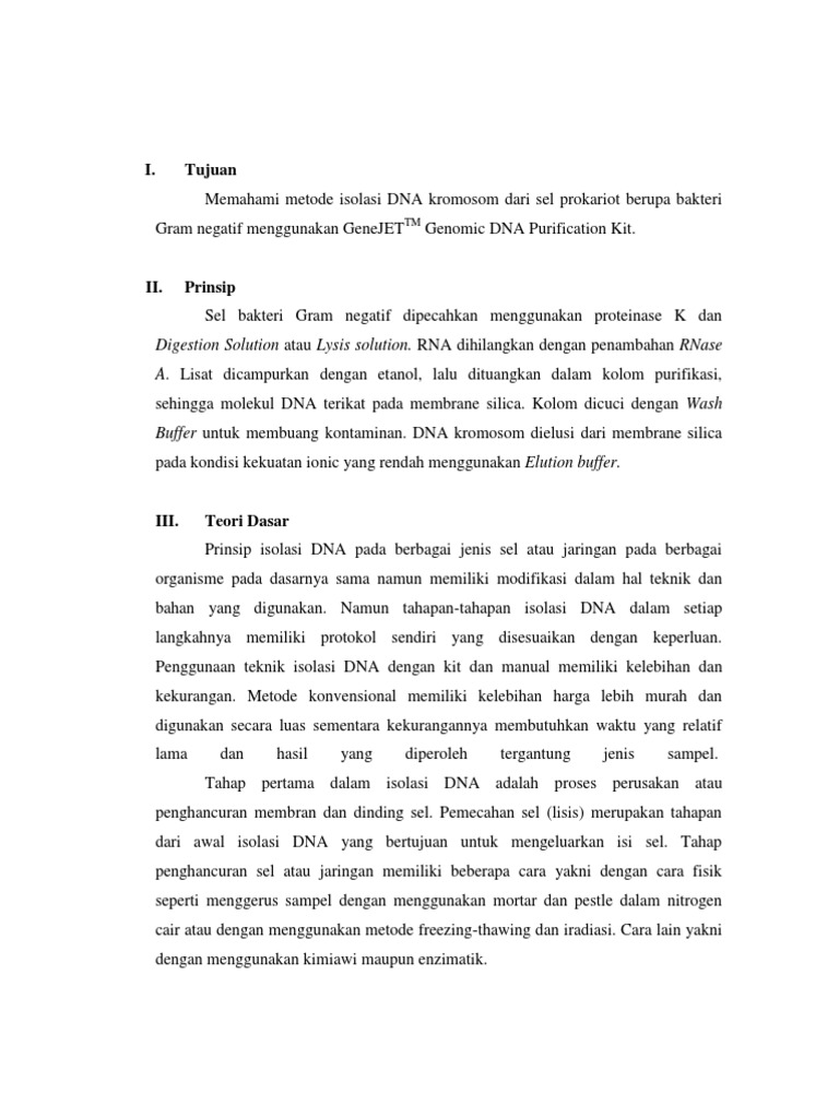 Lapak Biotek Isolasi Dna | PDF
