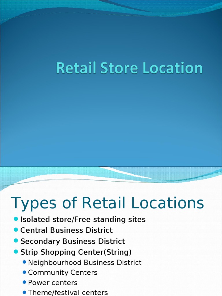 Trade Area Analysis in Retail Locations | PDF | Retail | Trade
