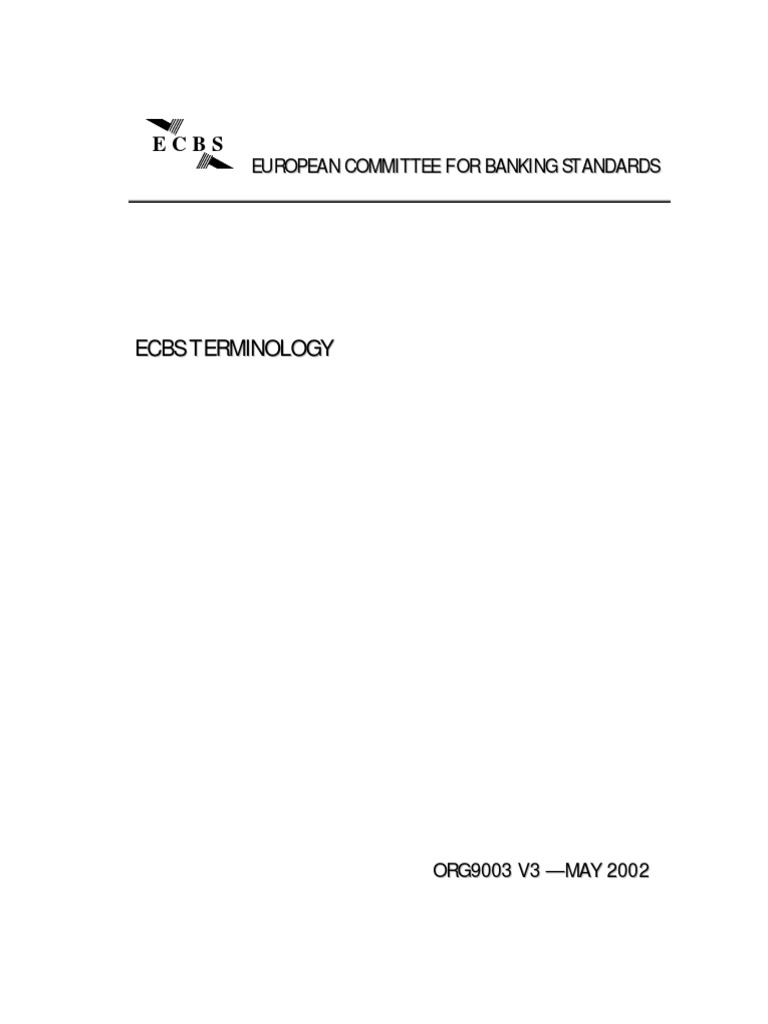 ECBS Glosar | PDF