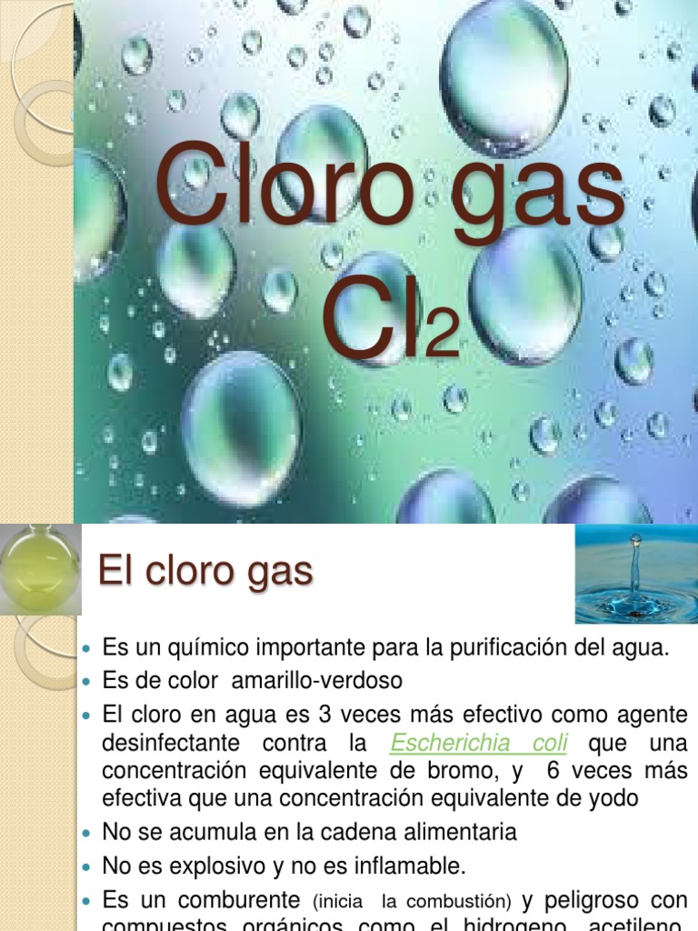 Cloro Gaseoso: Propiedades y Usos | PDF | Cloro | Pulmón