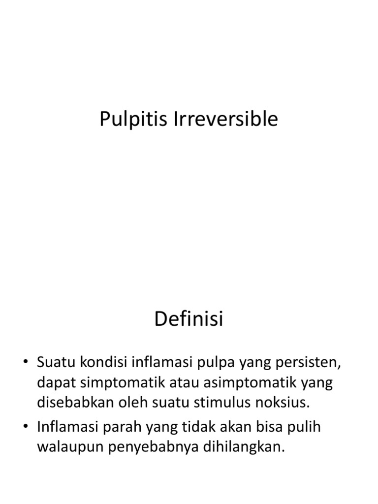 Pulpitis Irreversible | PDF