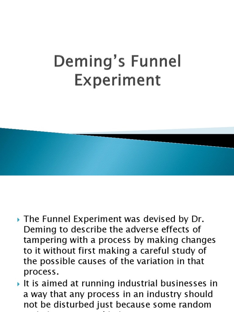 Deming's Funnel Experiment | PDF