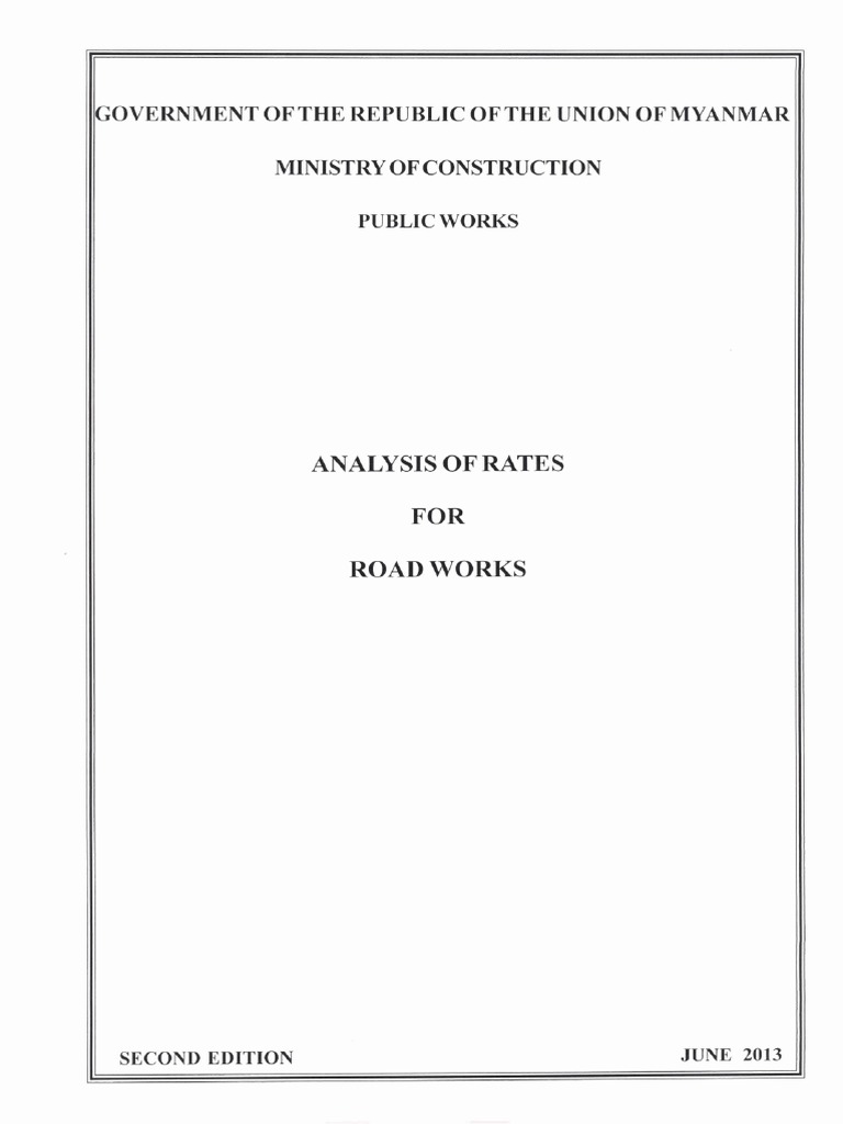 Asphalt Rate Analysis for Road Works | PDF | Asphalt | Petroleum