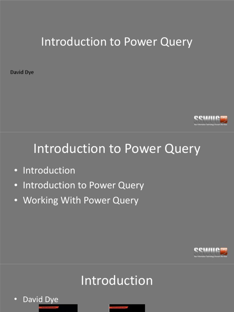 Introduction To Power Query | PDF | Microsoft Excel | Databases