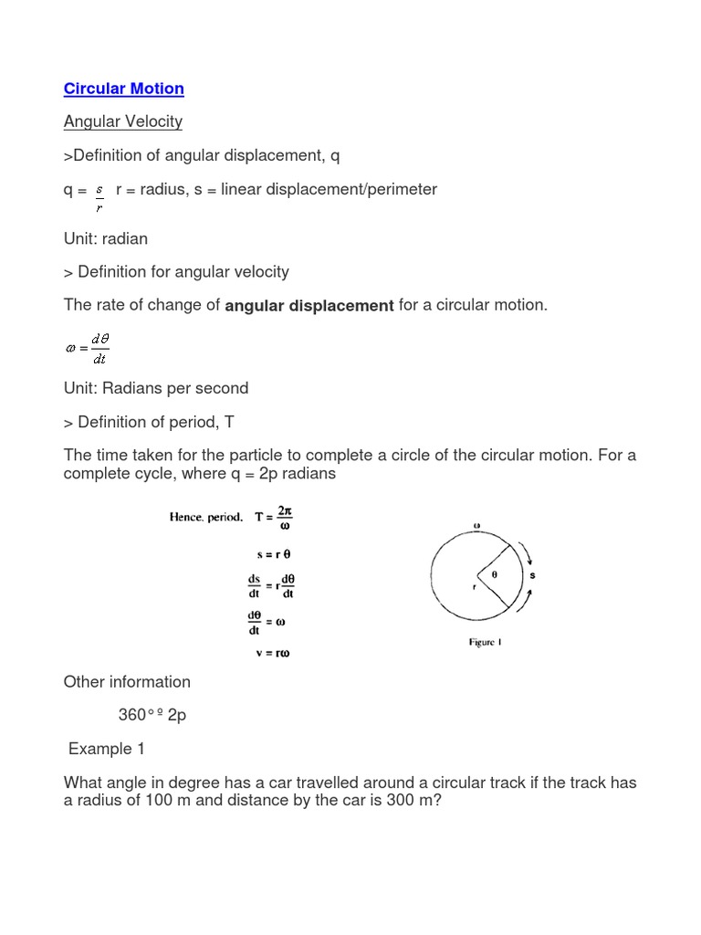 Circular Motion | PDF | Acceleration | Force