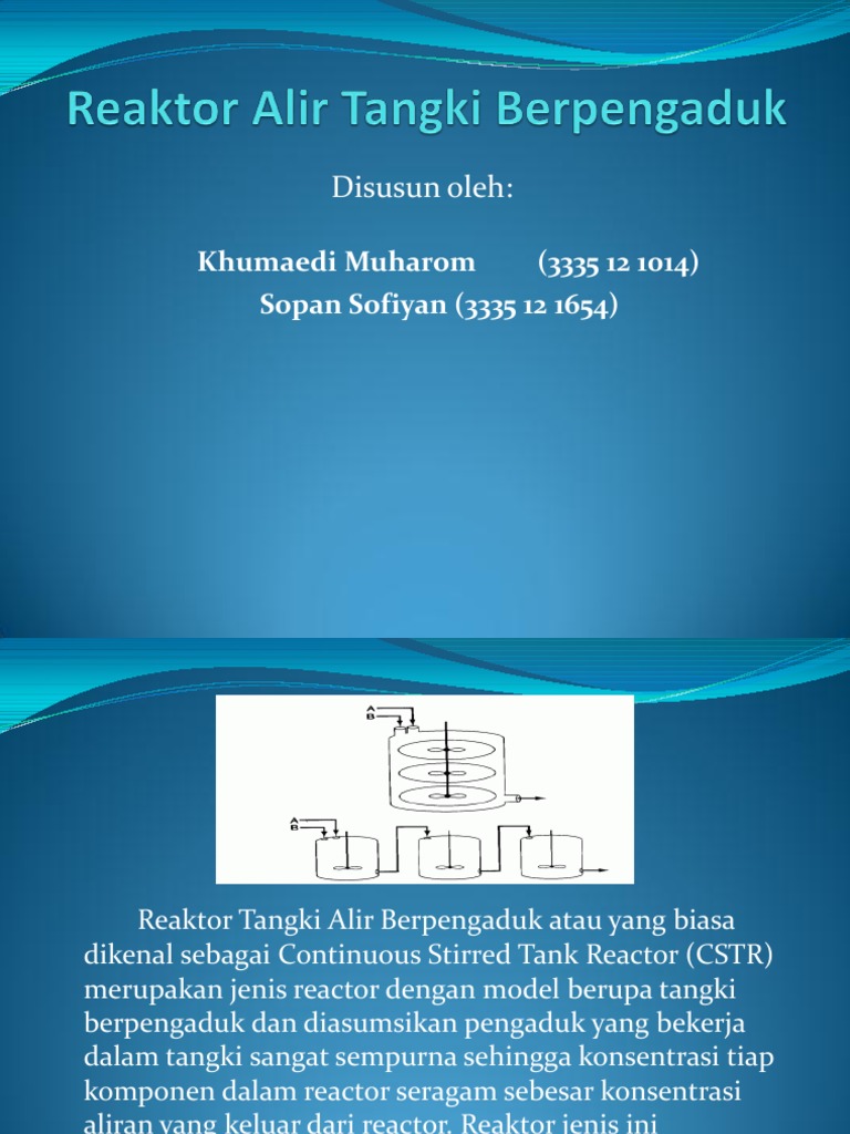 Reaktor Alir Tangki Berpengaduk | PDF