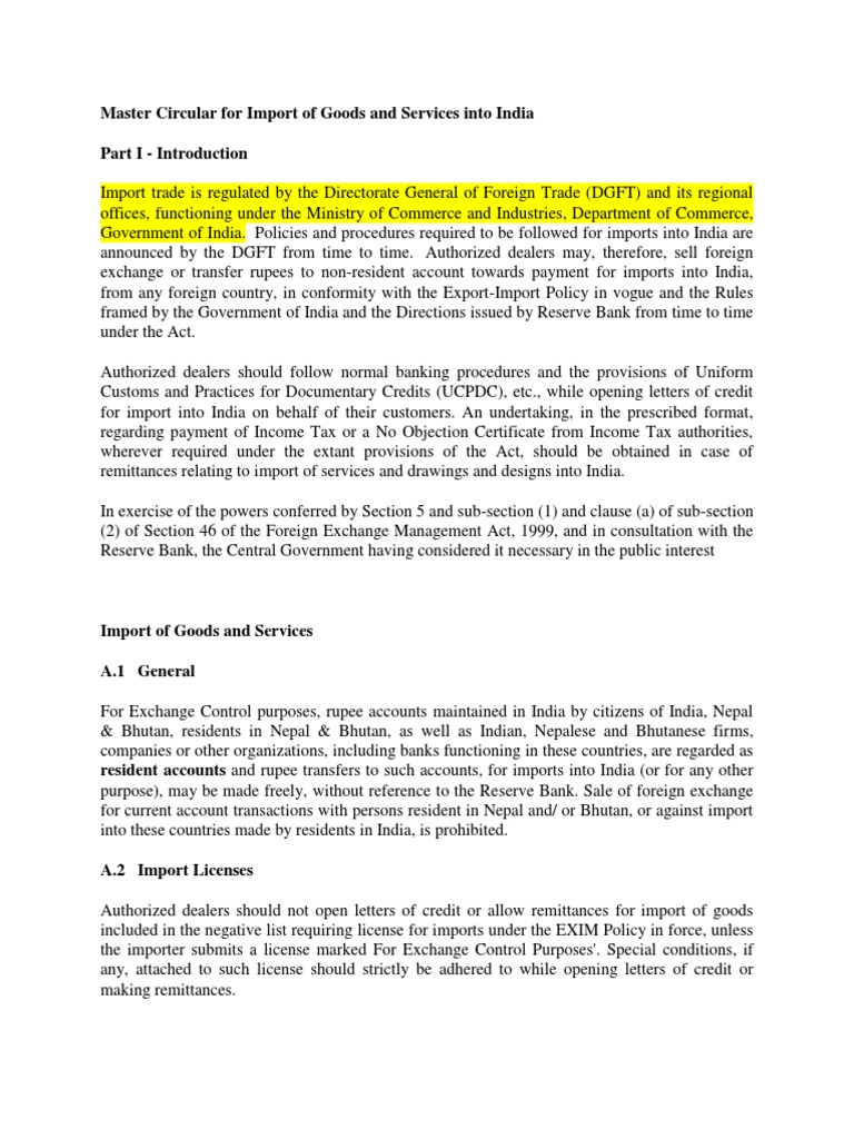 Import Export | Letter Of Credit | Invoice