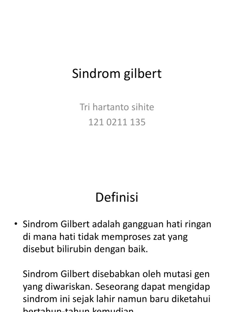 Sindrom Gilbert | PDF