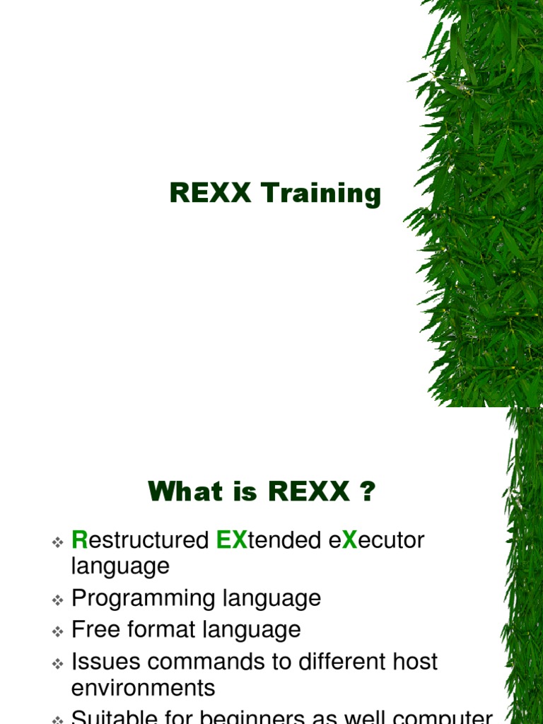 REXX Training | PDF | Computer Engineering | Subroutine