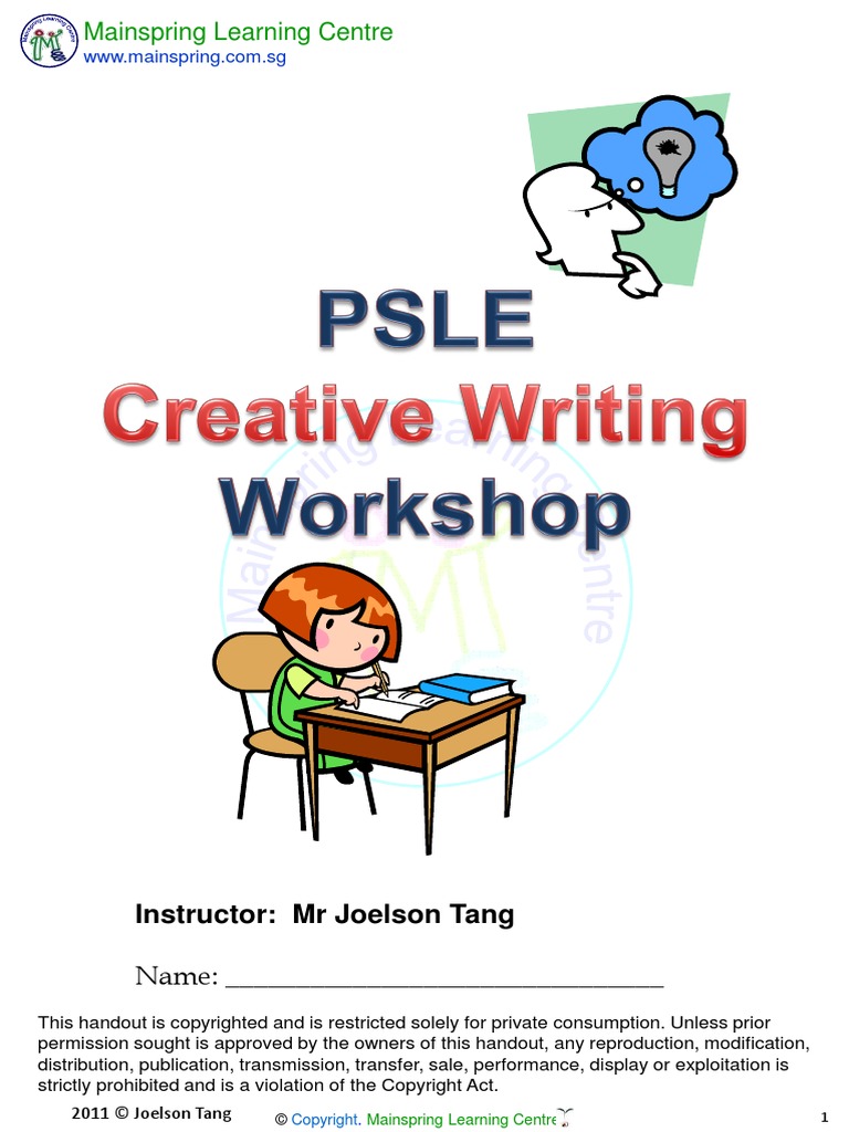 Creative Writing Workshop Notes | PDF | Vocabulary | Grammar