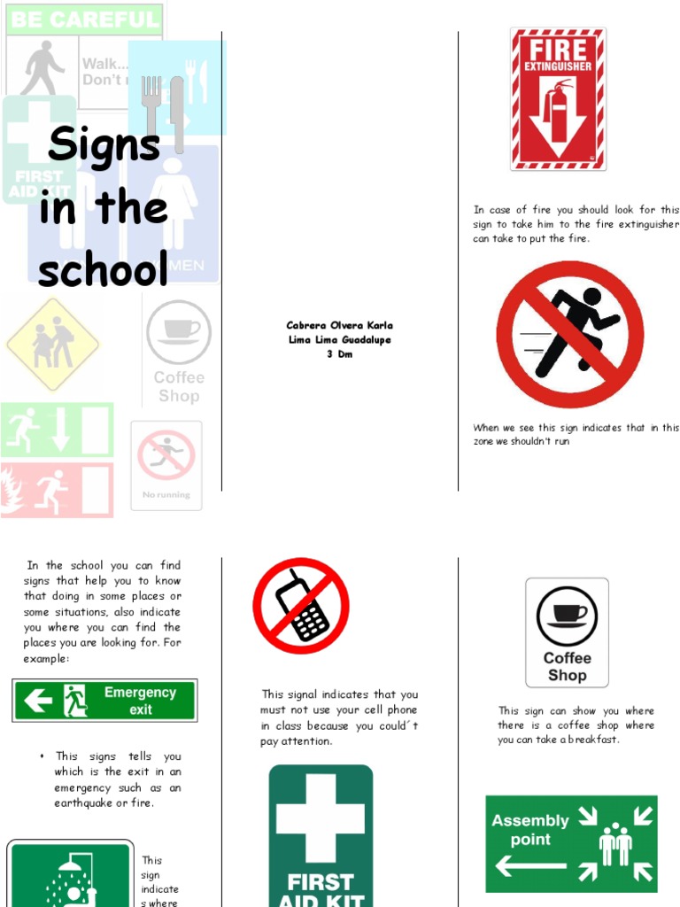 School Safety Signs Explained | PDF