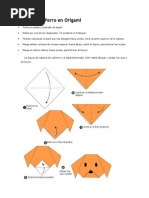 Instrucciones para hacer un perrito de origami | PDF | Origami