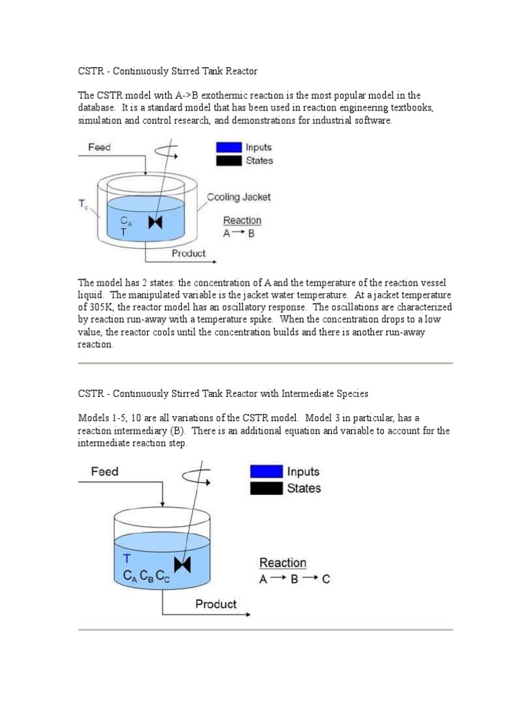 Overview of CSTR Design With Matlab | PDF | Chemical Reactor | Chemical ...