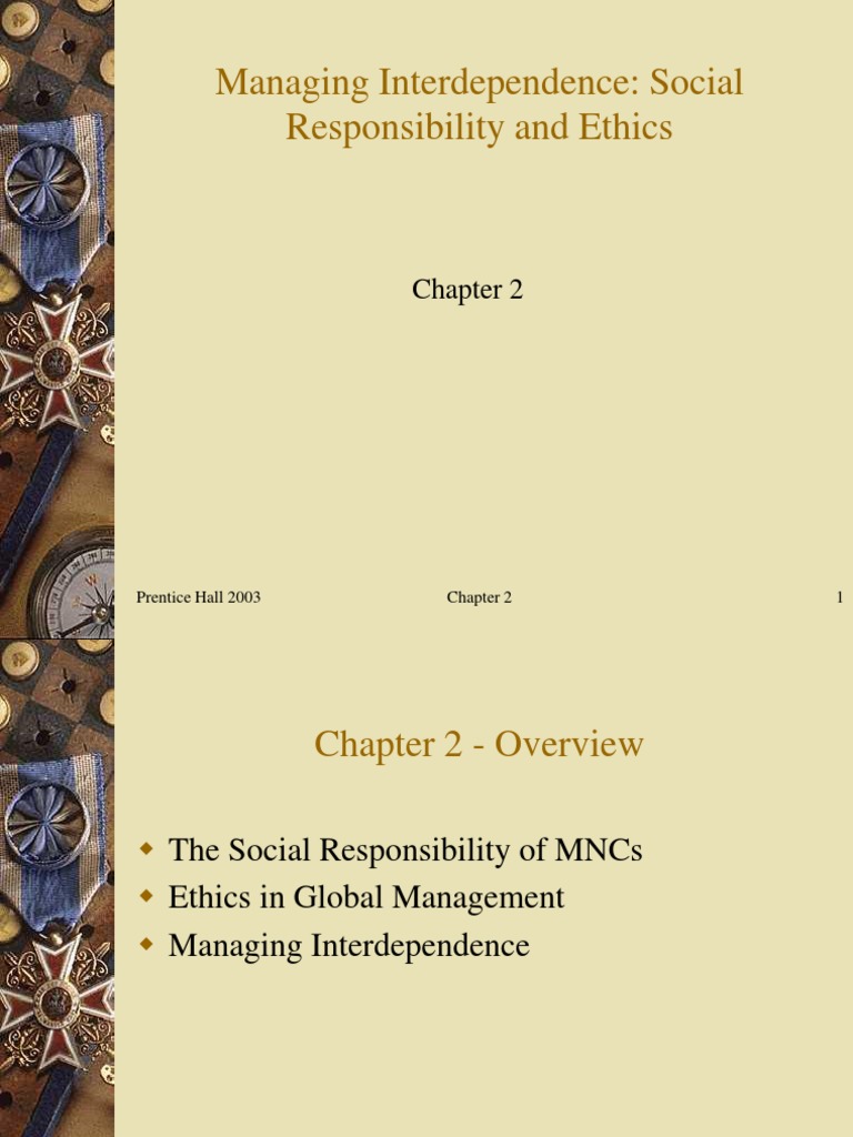 Managing Interdependence: Social Responsibility and Ethics ch02 | PDF ...