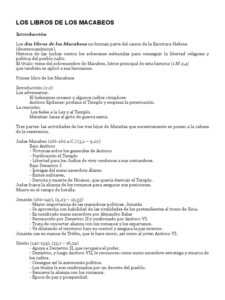 Historia y Fe en los Macabeos | PDF | Religión y creencia | Biblia