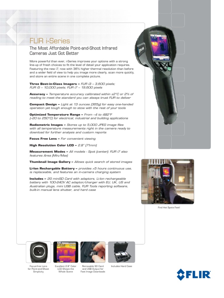 FLIR i3 i5 i7data.pdf | Thermography | Infrared