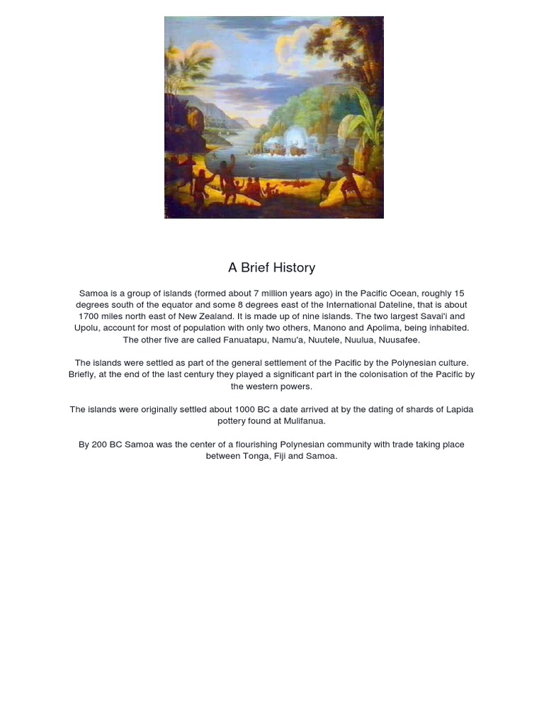 A Brief History of Samoa | PDF | Samoa | Polynesia