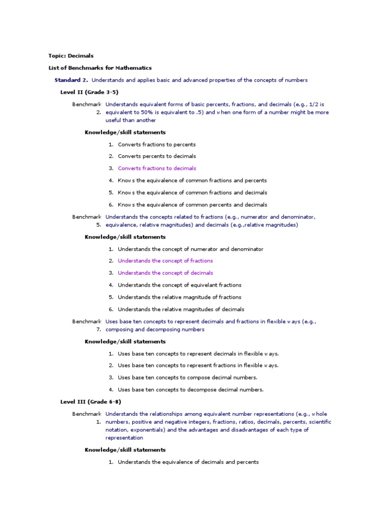 Decimals Lesson Plan | Download Free PDF | Fraction (Mathematics) | Integer