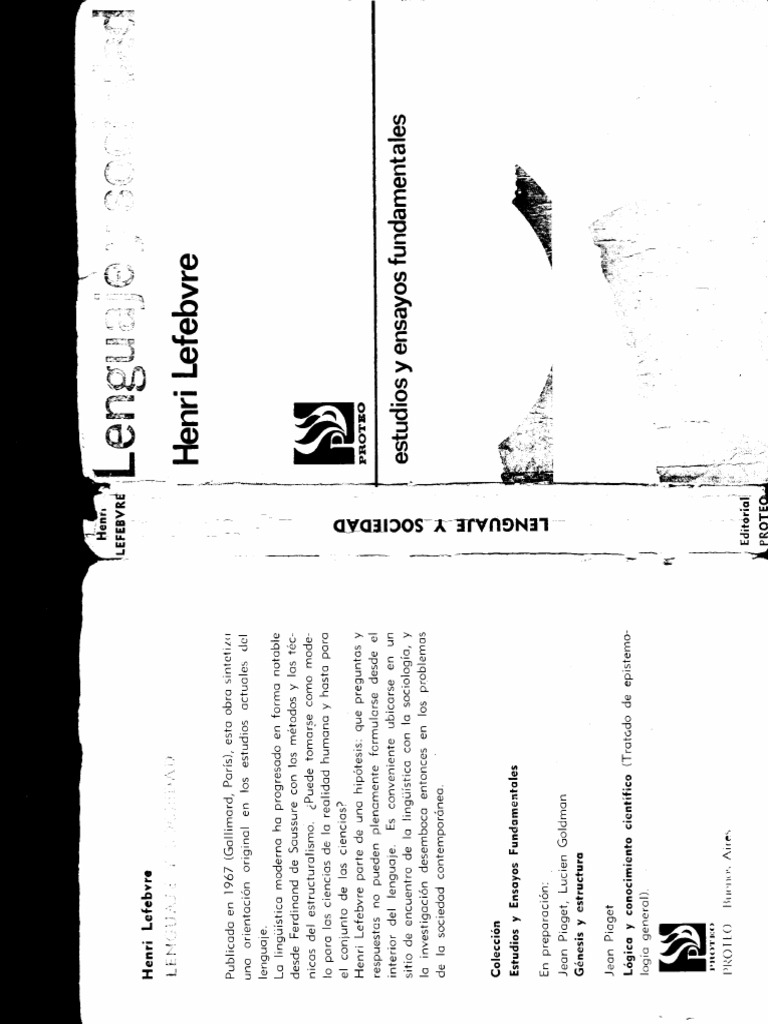 Lenguaje y Sociedad - Henri Lefebvre PDF | PDF