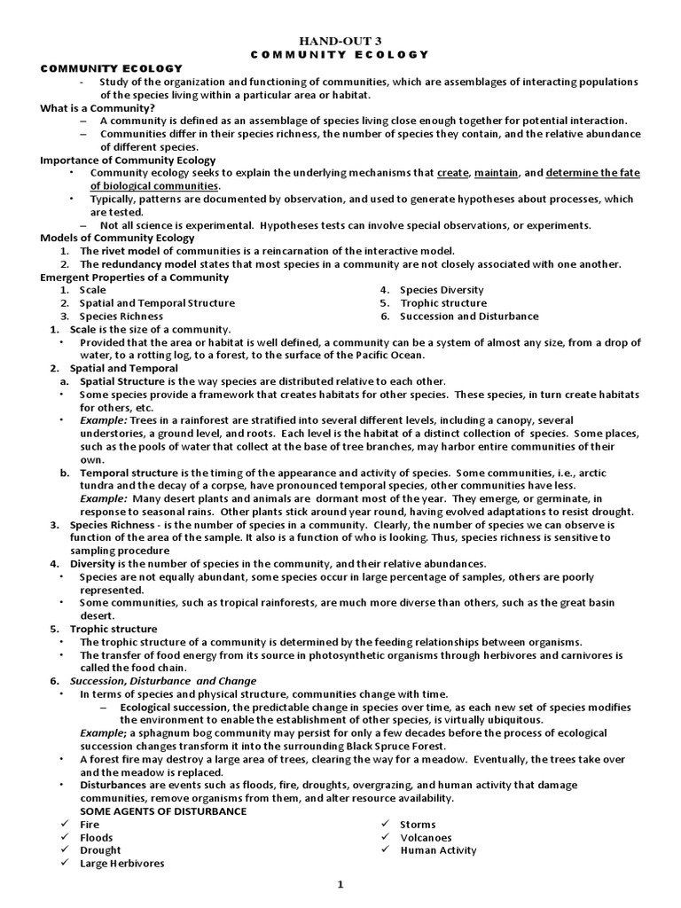 Community Ecology: Interactions & Dynamics | PDF | Food Web | Ecology
