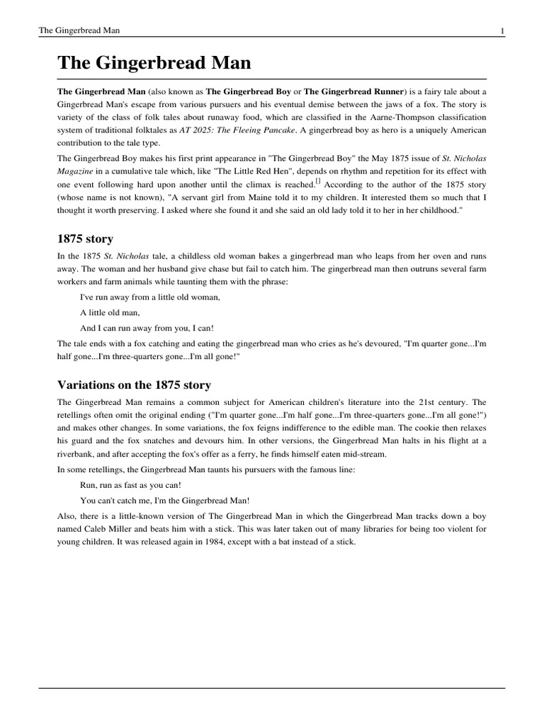 The Gingerbread Man | PDF