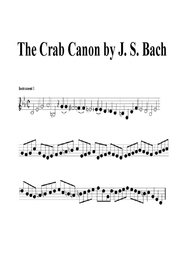 The Crab Canon by J. S. Bach | PDF