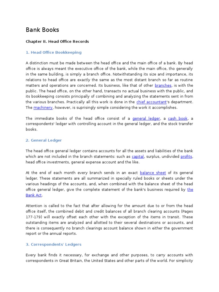 Bank Books List | PDF | Debits And Credits | Bookkeeping