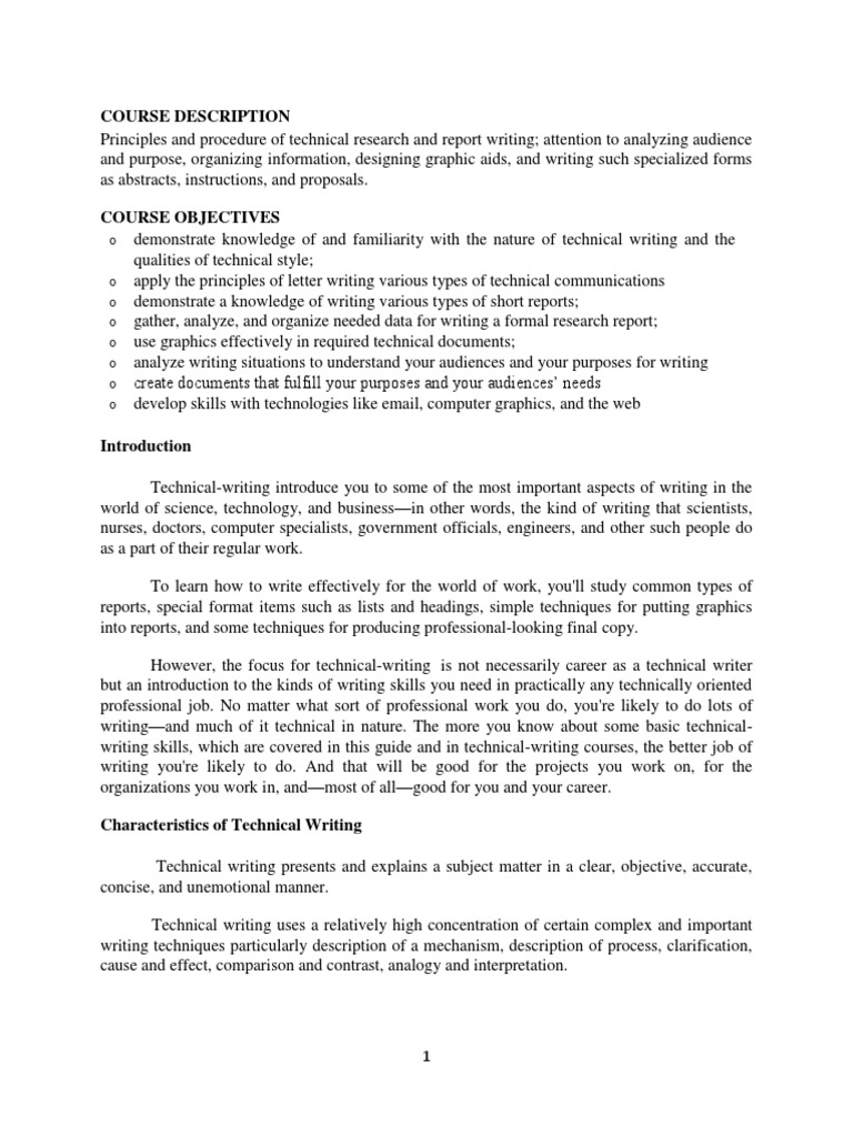 Technical Writing | PDF | Proofreading | Comma