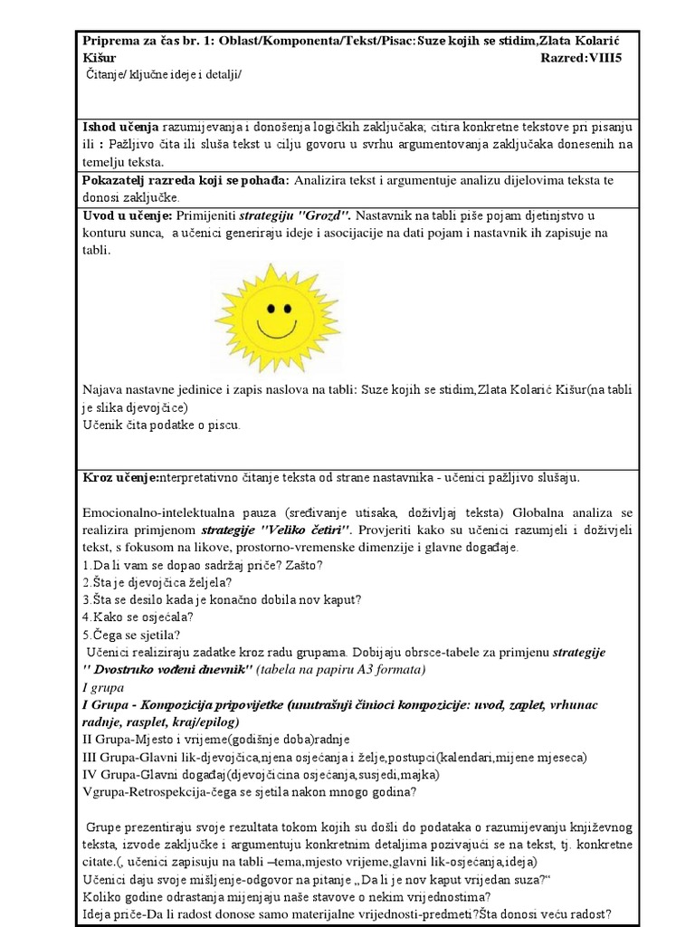 Priprema Za Ogledni | PDF