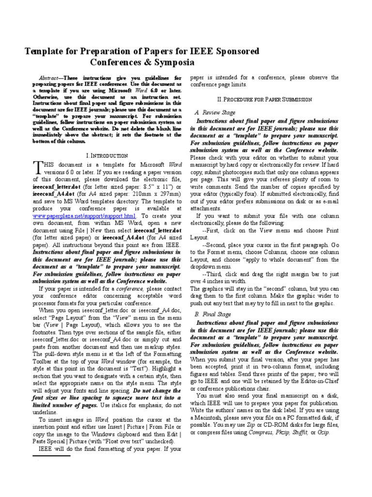 Sample Technical Paper Doc Format | PDF | Note (Typography) | Microsoft ...