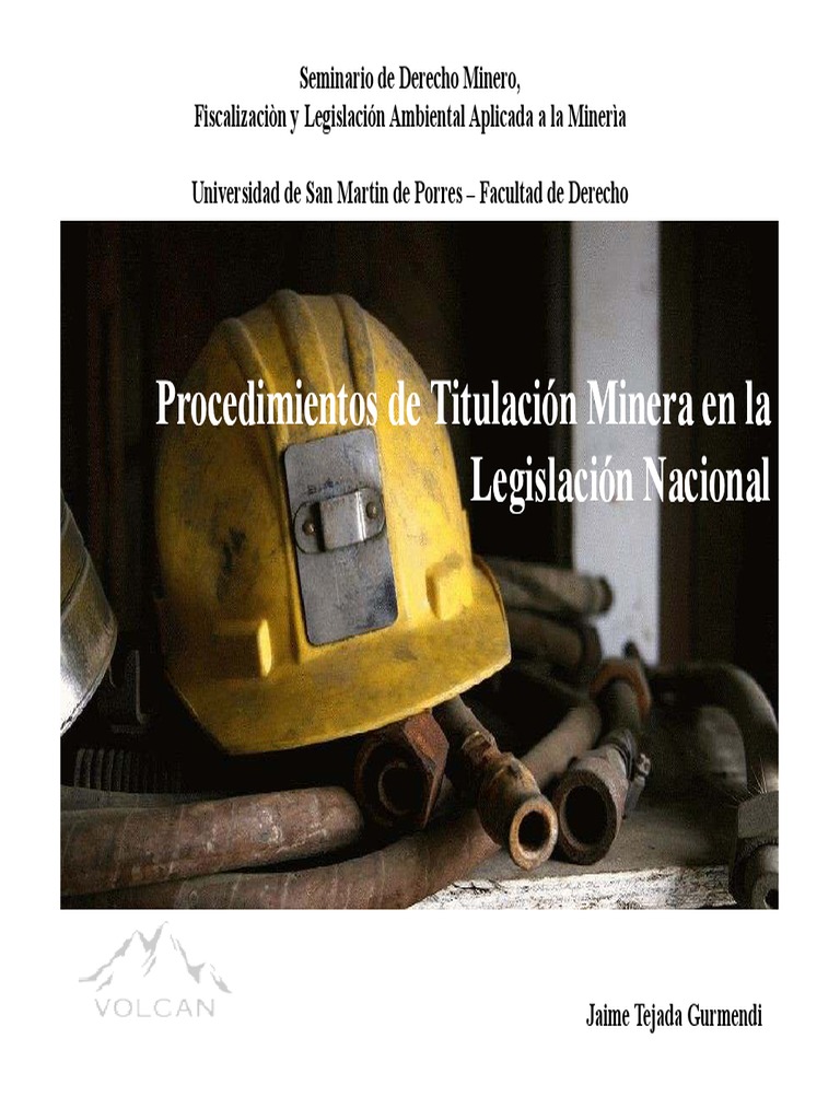DR Jaime Tejada-Titulacion Minera 2 PDF | PDF | Subasta | Minería