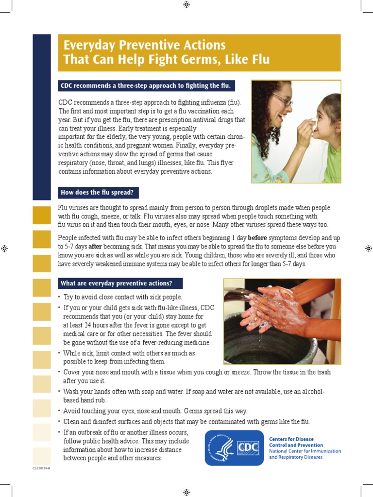Everyday Flu Prevention Tips | PDF | Influenza | Infection