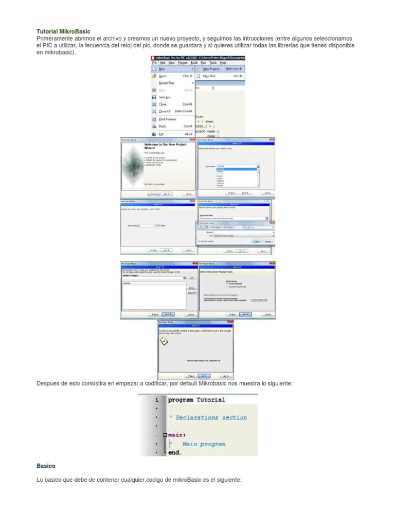 Tutorial MikroBasic | PDF | Desarrollo de software | Ingeniería Informática