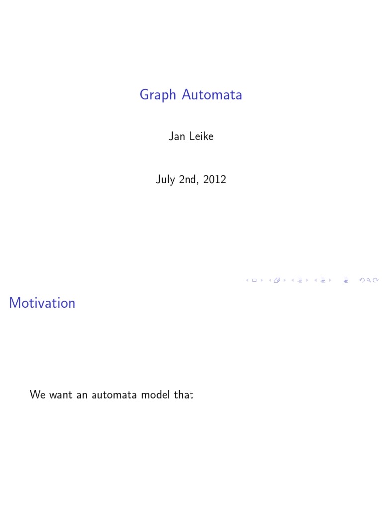 Graph Automata: Jan Leike | PDF | Vertex (Graph Theory) | Graph Theory