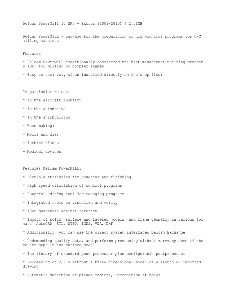 PowerMill 10 SP5 CNC Software Guide | PDF | Windows Vista | 3 D Modeling