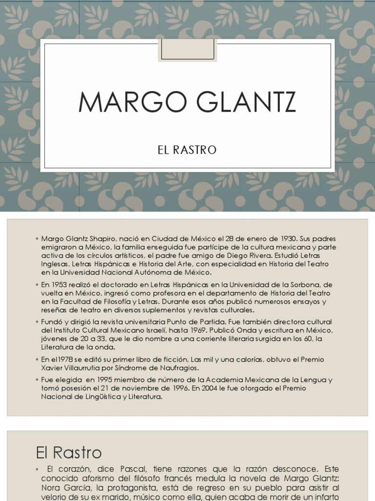 Margo Glantz | PDF | Ficción general