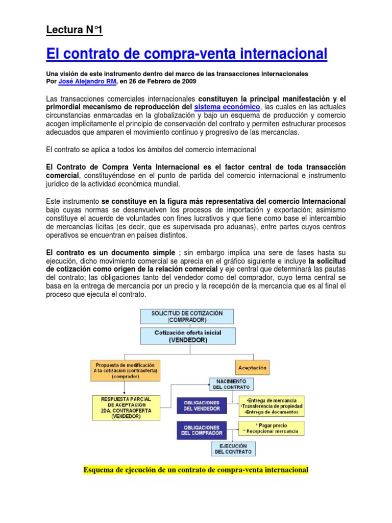 Contrato de Compraventa Internacional - Presentacion Res PDF | PDF | El comercio internacional ...