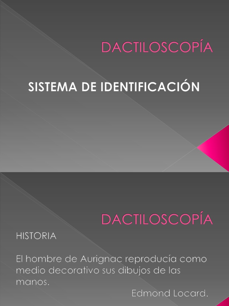 DACTILOSCOPÍA | PDF | Huella dactilar | Anatomía de los primates