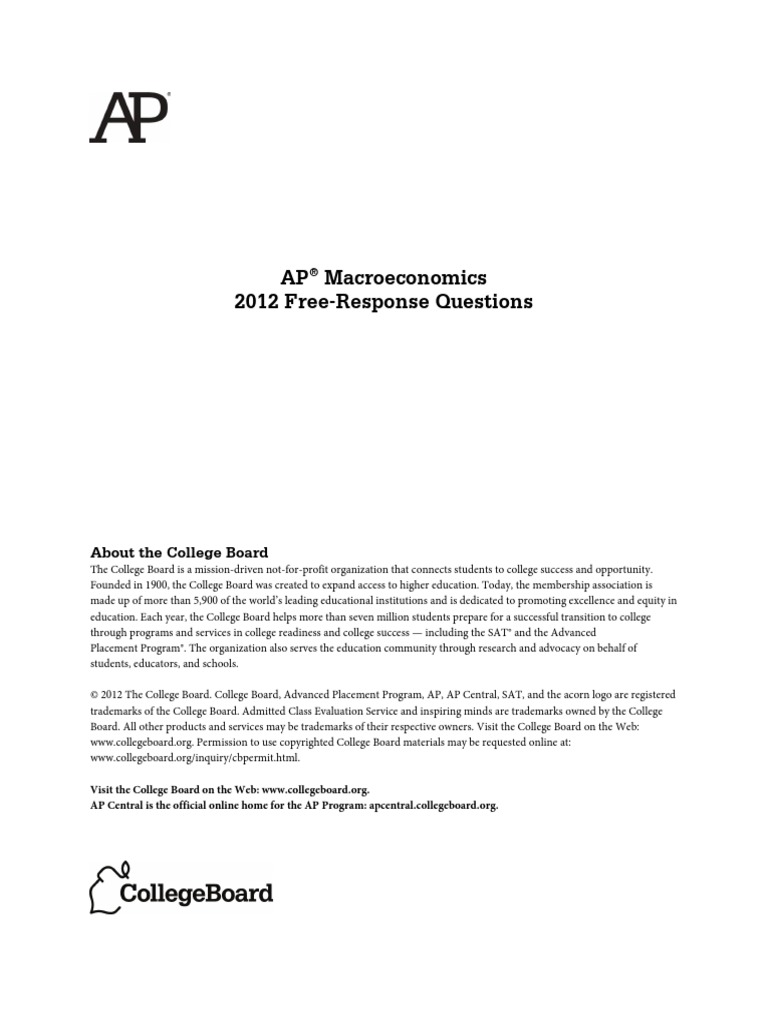AP Exam Past Exam Paper | PDF | Long Run And Short Run | Economic ...