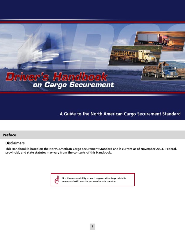 Driver Handbook On Cargo Securement PDF | PDF | Cargo | Truck