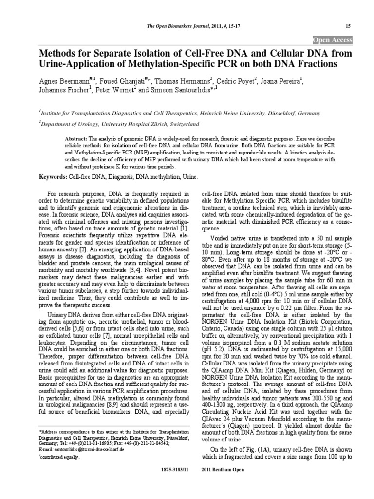 Jurnal 1 Isolasi Dna | PDF | Polymerase Chain Reaction | Dna