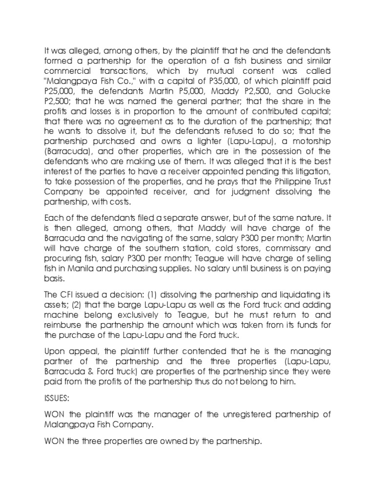 #32 Teague Vs Martin | PDF | General Partnership | Partnership