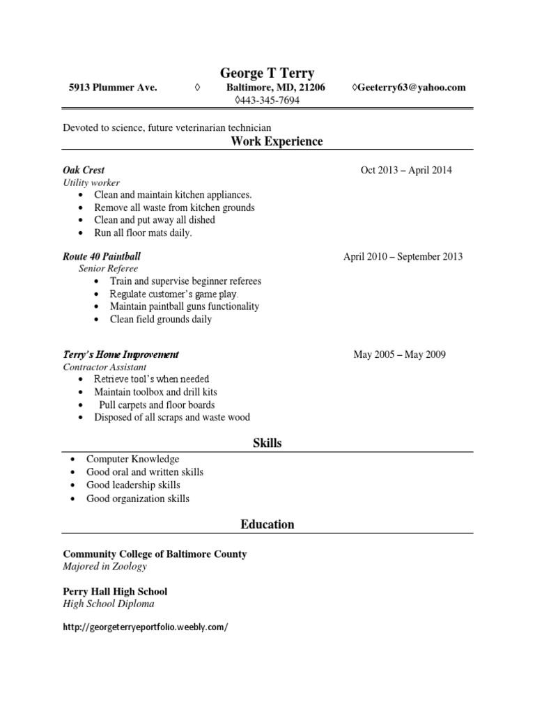 George T Terry Resume | PDF